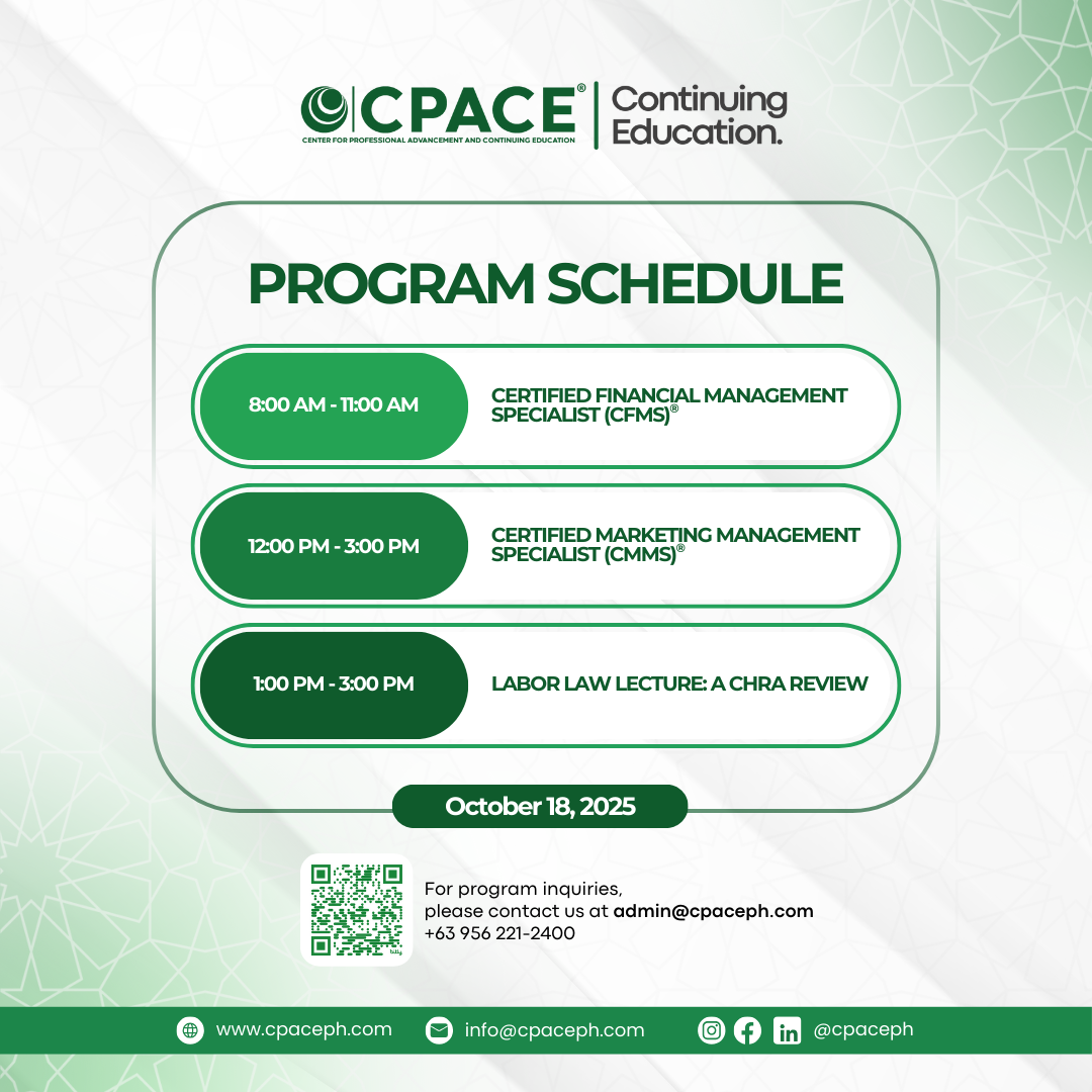 Certified Marketing Management Specialist (CMMS)® - CPACE Philippines